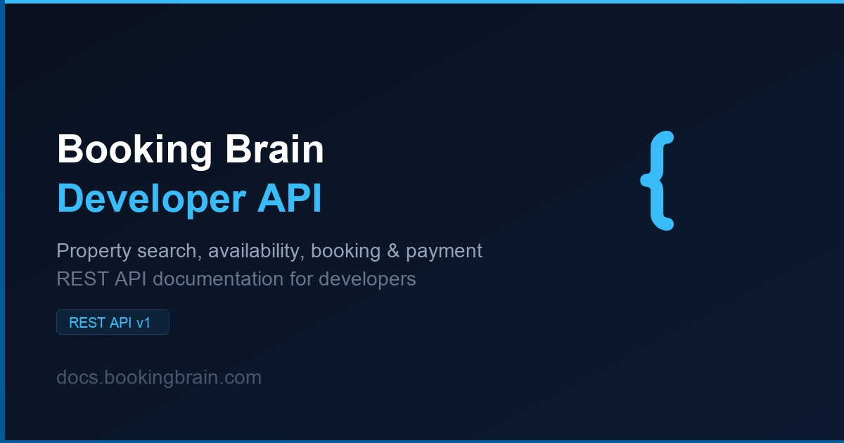 Developer API Documentation | Booking Brain Developer API